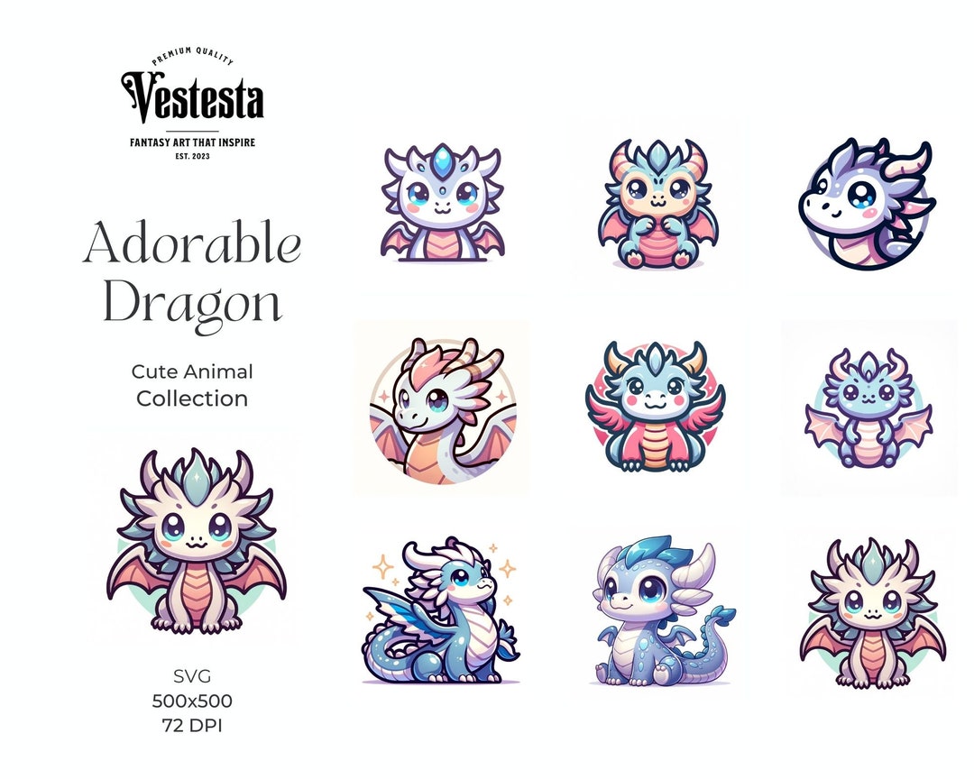 Enchanting Dragonling Art Collection: Adorable Mythical Creatures ...