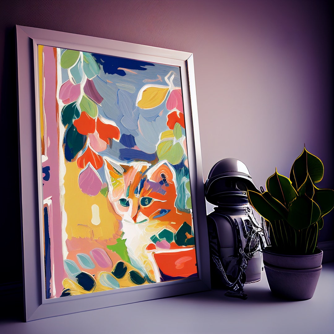 Henri Matisse Cat Print, Matisse Open Window Cat Print, Cat Lovers Gift ...