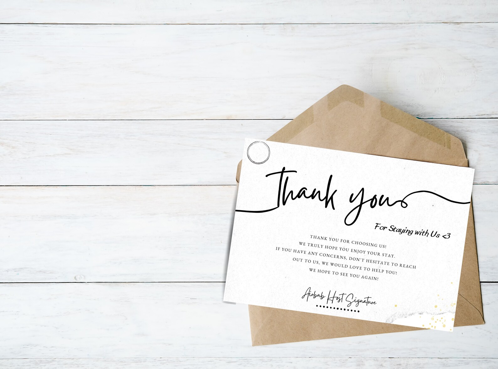 Airbnb Host Thank You Card, Editable Airbnb Template, Marketing, Rental ...