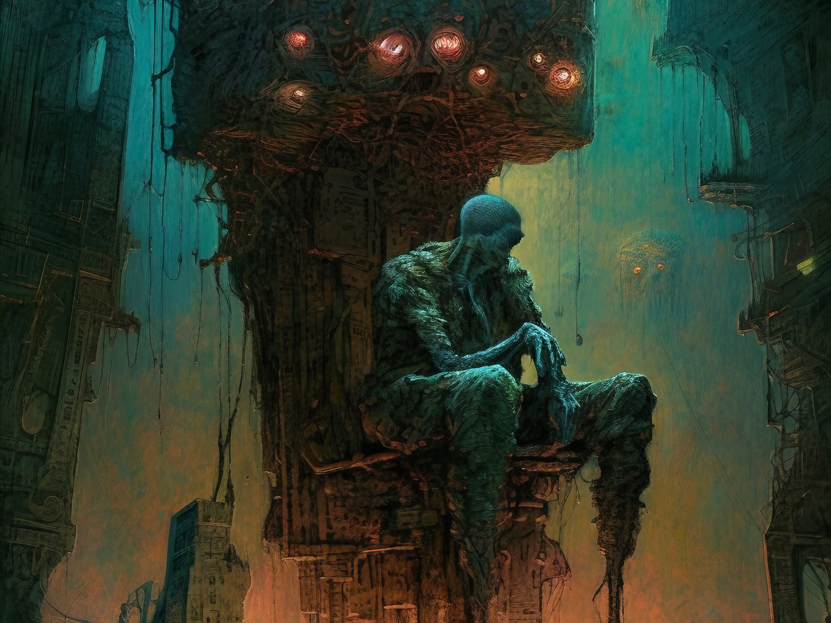 Dystopian Humanoin Created in Style of Zdzislaw Beksinski (ready for ...