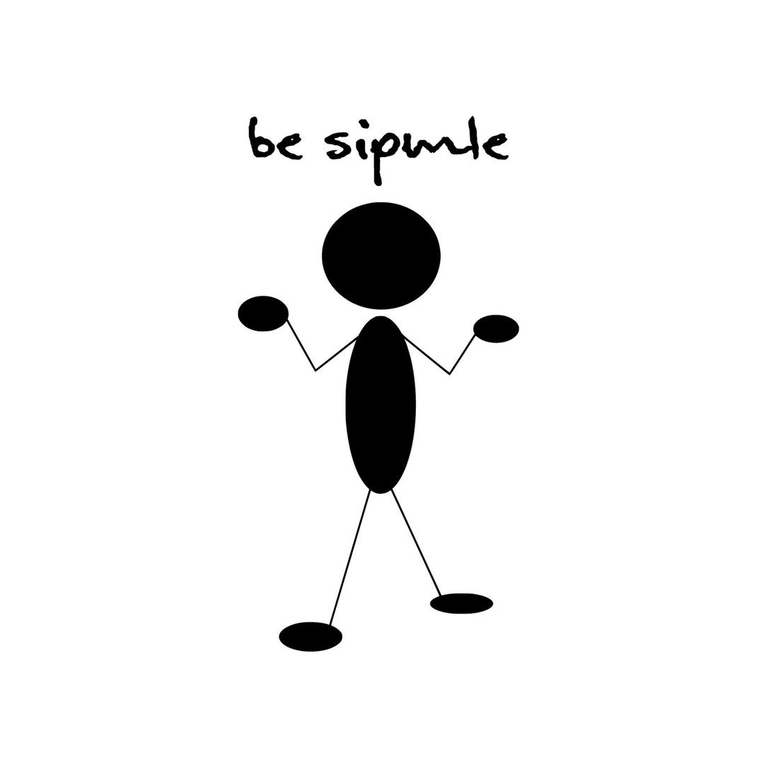 Be Simple Stickman SVG Stickman PNG Silhouette Cut - Etsy
