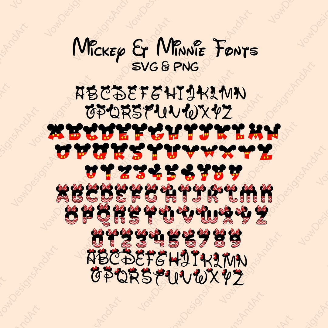 Maus Alphabet SVG, Maus Schriftart SVG, Buchstaben SVG, Maus Ohren ...