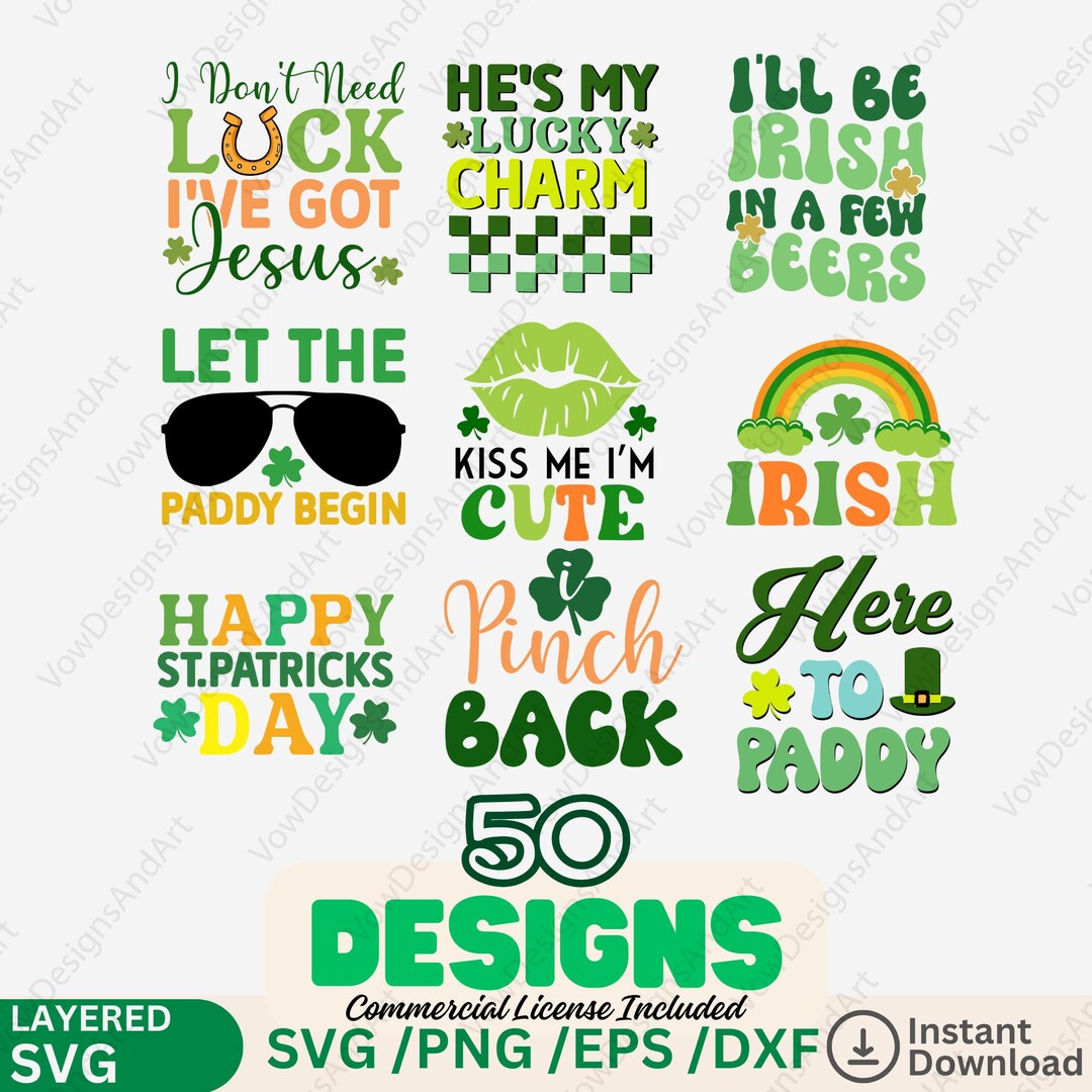 Groovy St. Patrick's Day Quotes St Patricks SVG Retro Spring Clipart ...