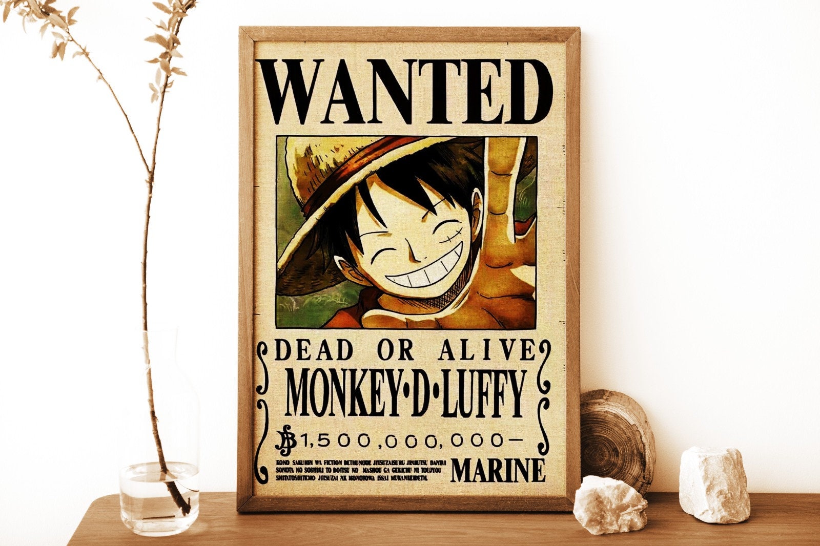 Onepeice Luffy Wall Artmonkey D Luffy Vintage Wall - Etsy