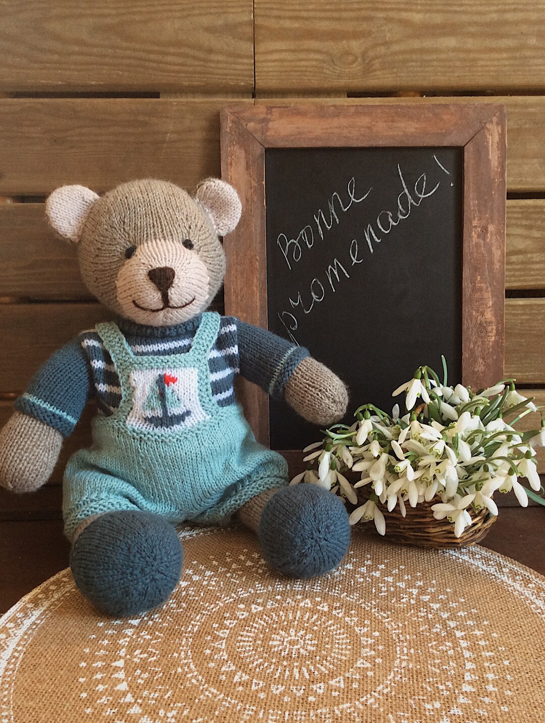 Teddy Bear Boy, Bear Handmade, Soft Knitted Bear, Bear Handmade, Author ...