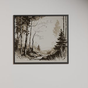 Forest Scene Sketch - Etsy