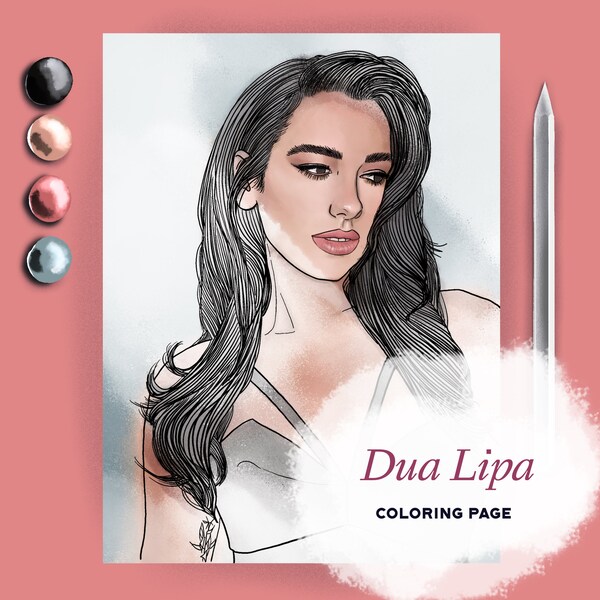 Dua Lipa Coloring Book - Etsy Australia