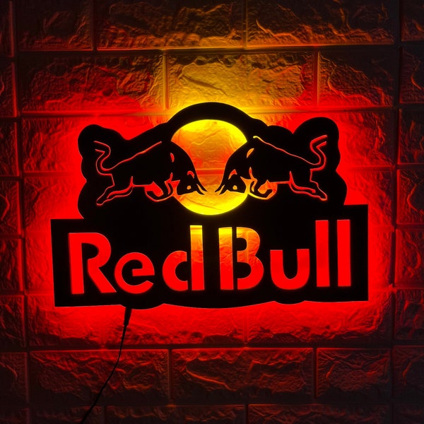 Red Bull Led Sign - Etsy