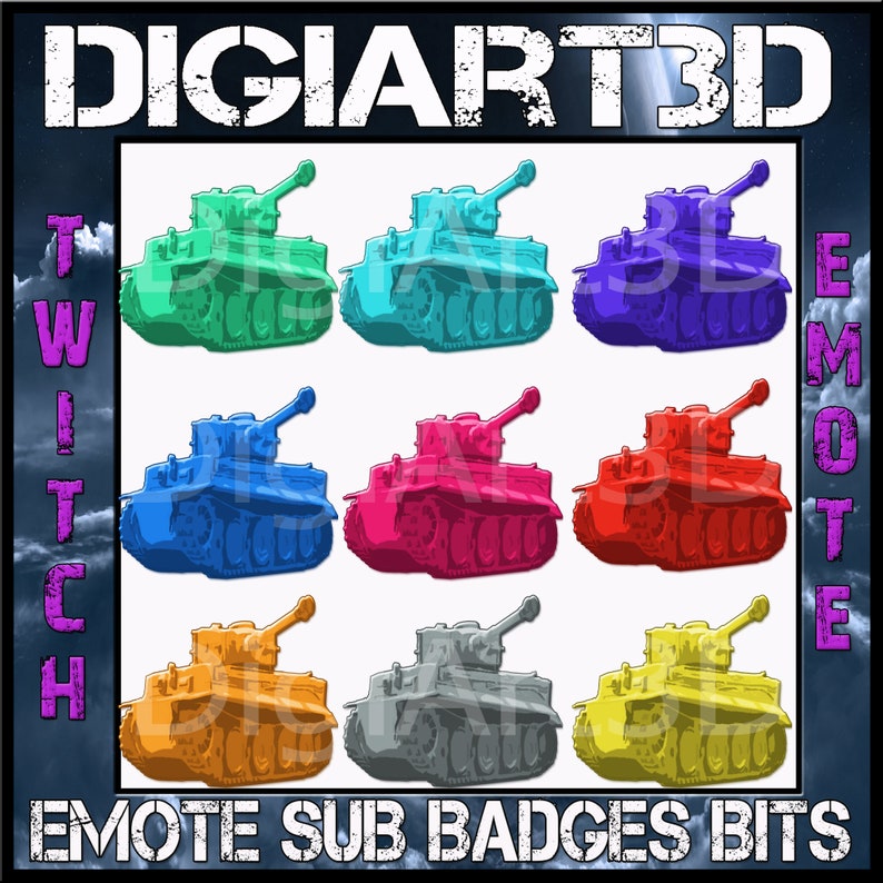 Tank emotes Helm emotes Panzer Twitch Sub badges Twitch - Etsy Österreich