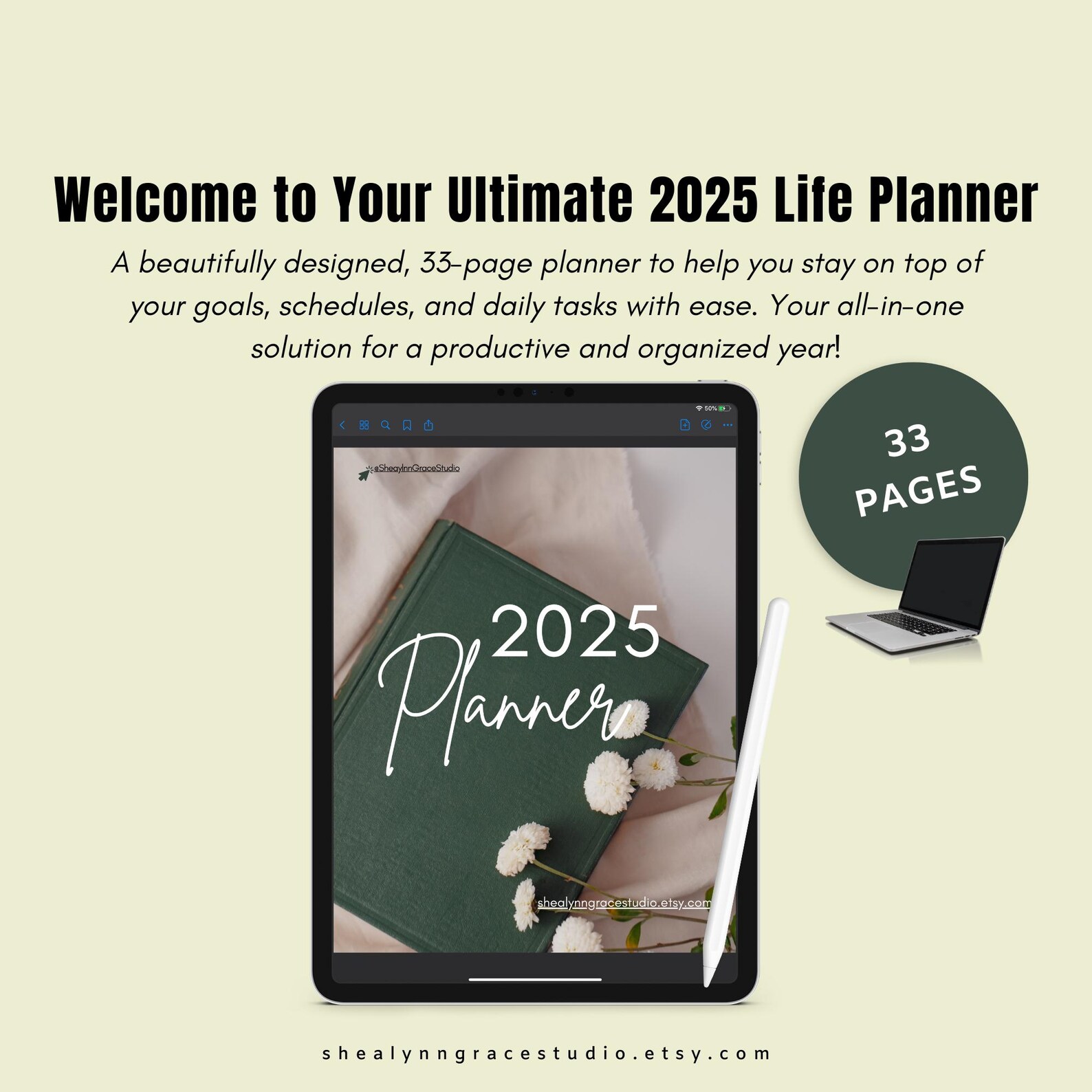 2025 Digital Life Planner, Canva Editable, PLR Printable PDF - Etsy