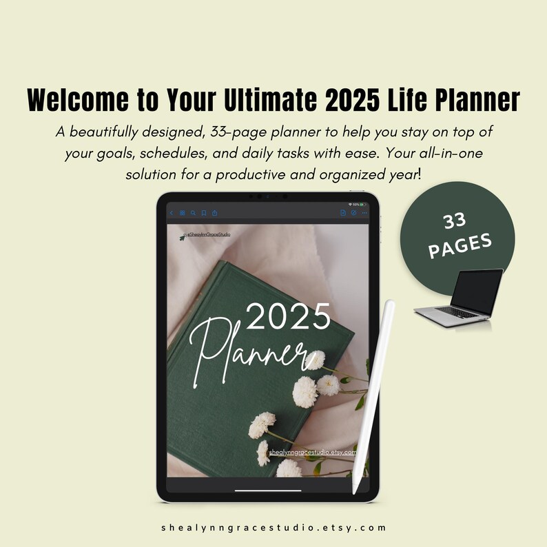 2025 Digital Life Planner, Canva Editable, PLR Printable PDF - Etsy