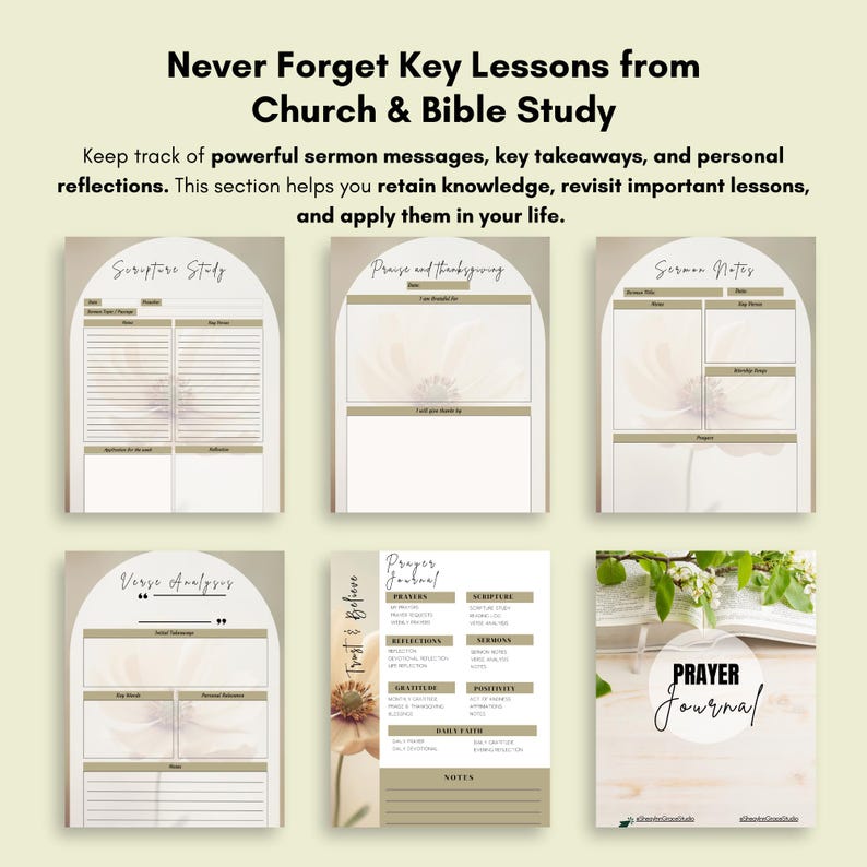 Prayer Journal | Daily Reflections, Scriptures, Gratitude Planner ...