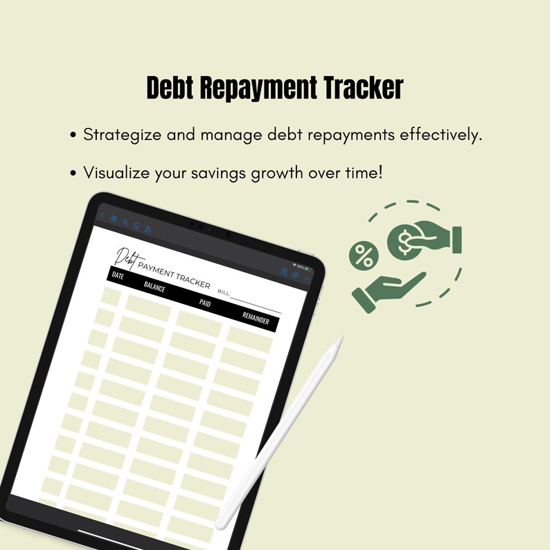 Digital Financial Budget Planner, Budget Journal With Savings Tracker ...