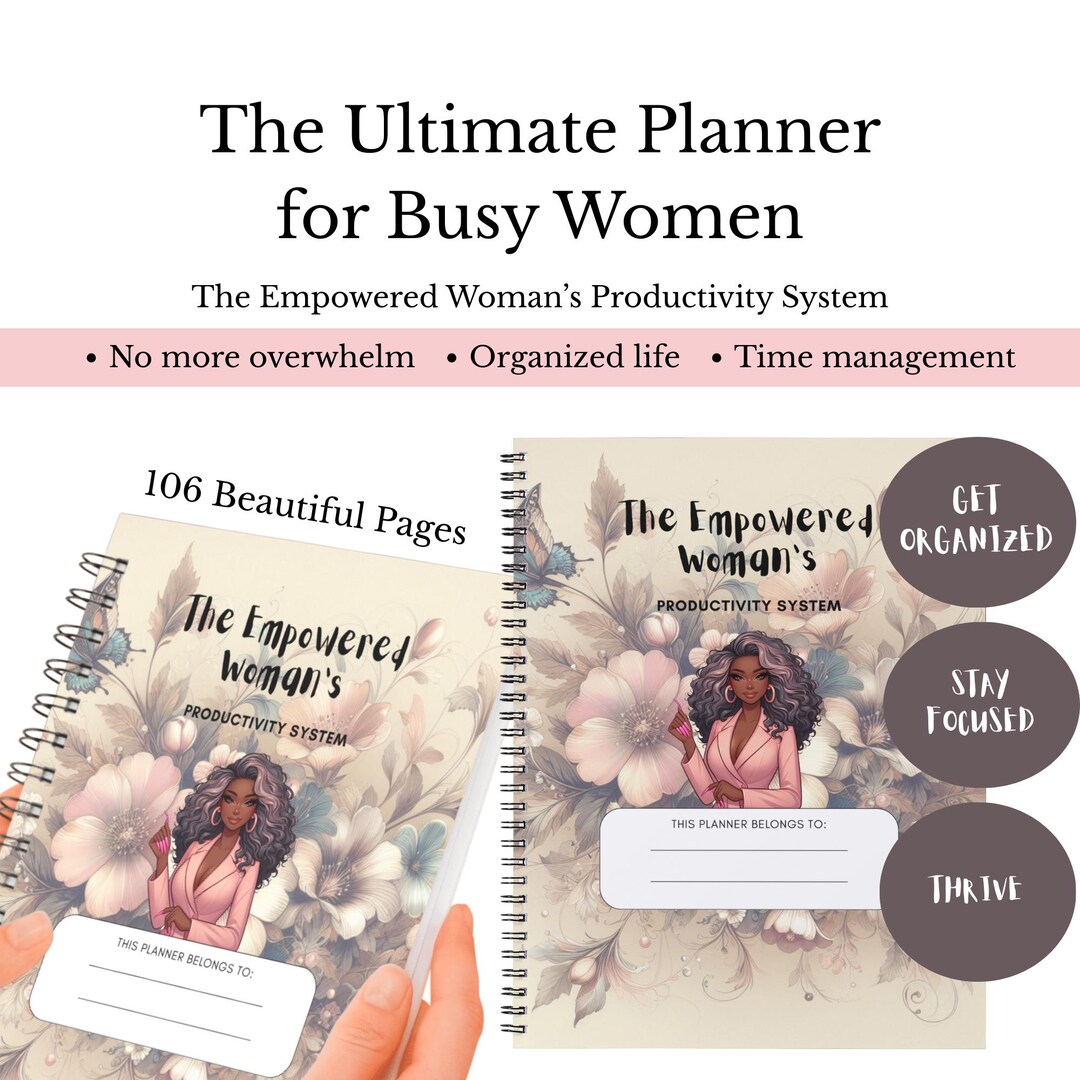 Empowered Woman's Productivity Planner | Goal Tracker, Daily, Weekly ...