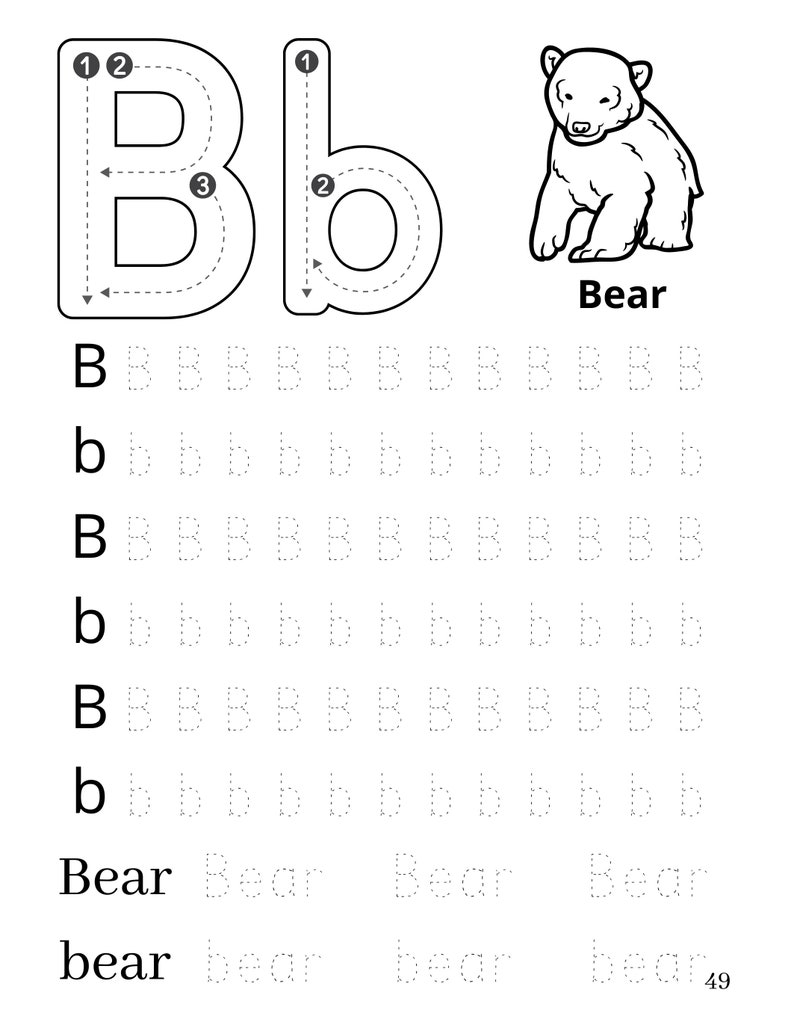 ABC Book, Alphabet Coloring Pages: Animals Preschool Kindergarten ...