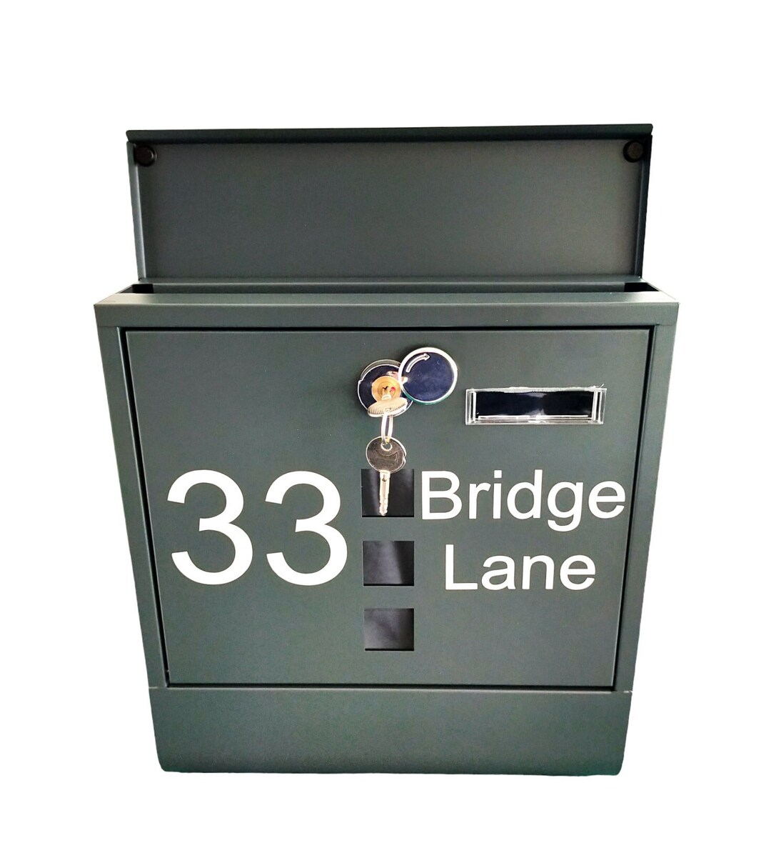 Personalised Modern Wall Mounted Letterbox With Newspaper - Etsy