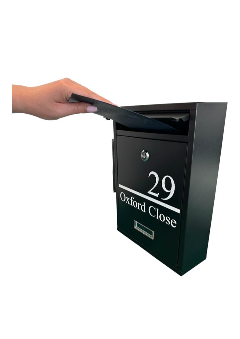 Steel Wall Mounted Modern Post Box, Mail Box Full Custom Address - Etsy UK