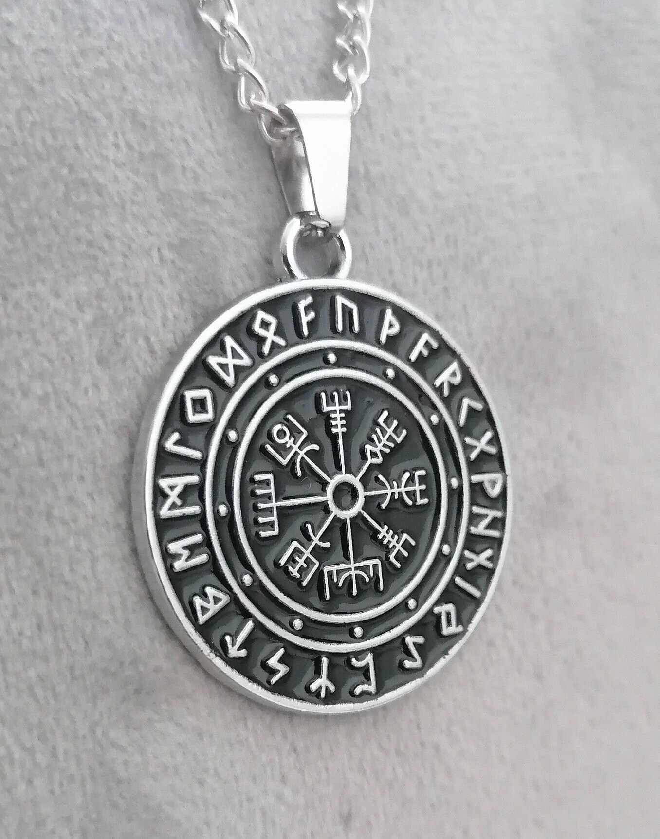 Exquisite Viking Compass, Norse Puaula Disc, Unisex Viking Vegvisir ...