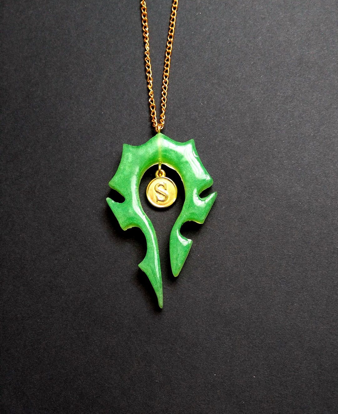 World of Warcraft Horde Symbol Green Necklace.combine Your Style With ...