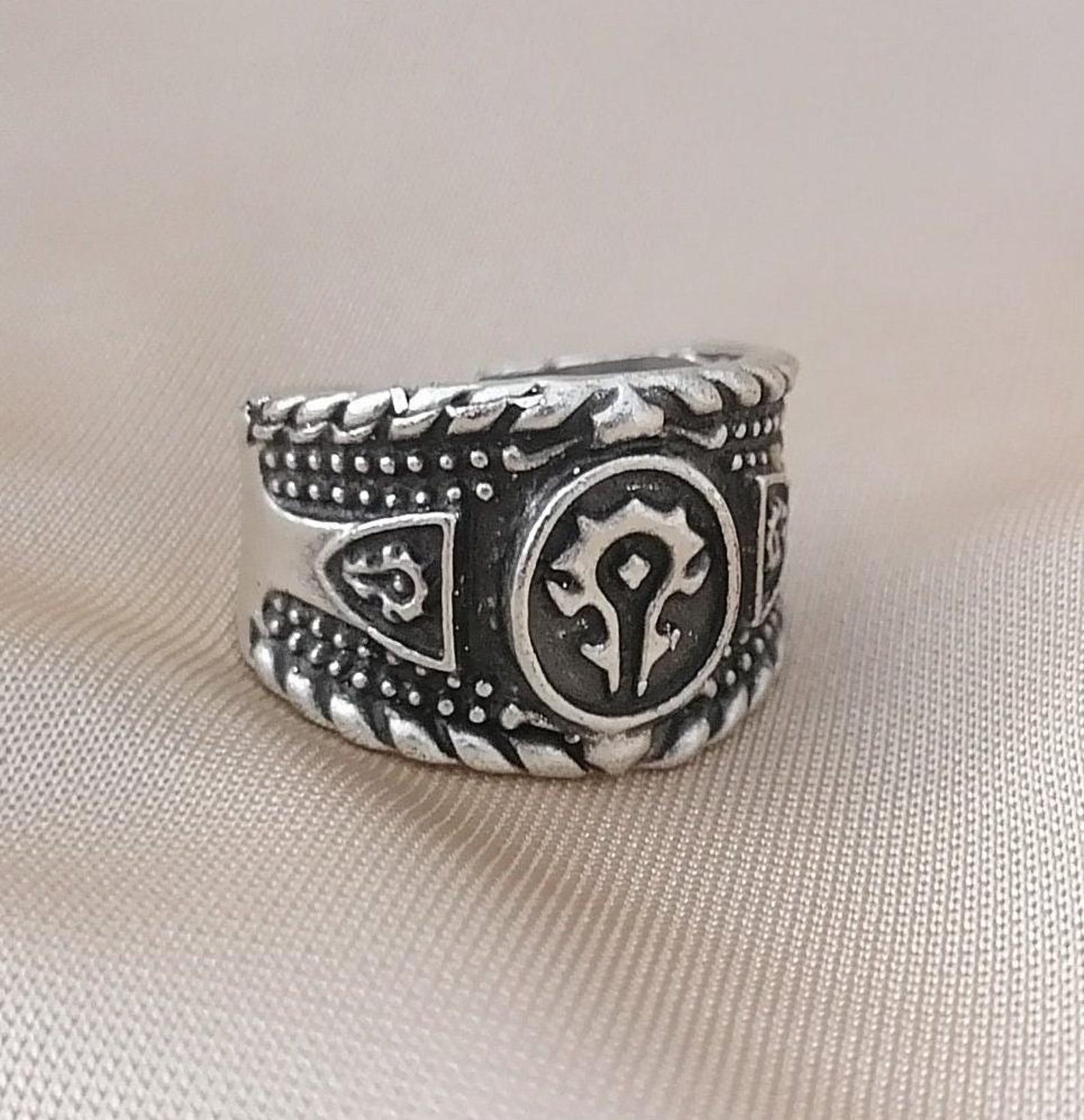 World of Warcraft Horde Symbol Ring Gift Ring Men Women Ring Adjustable ...