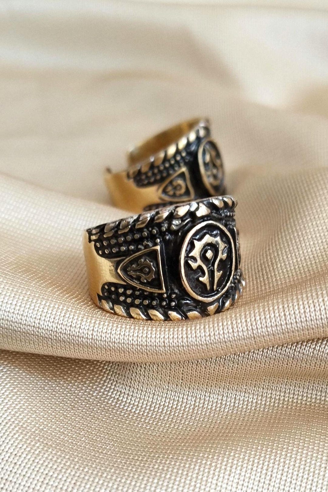 World of Warcraft Horde Symbol.horde Ring for Men – Handmade Adjustable ...