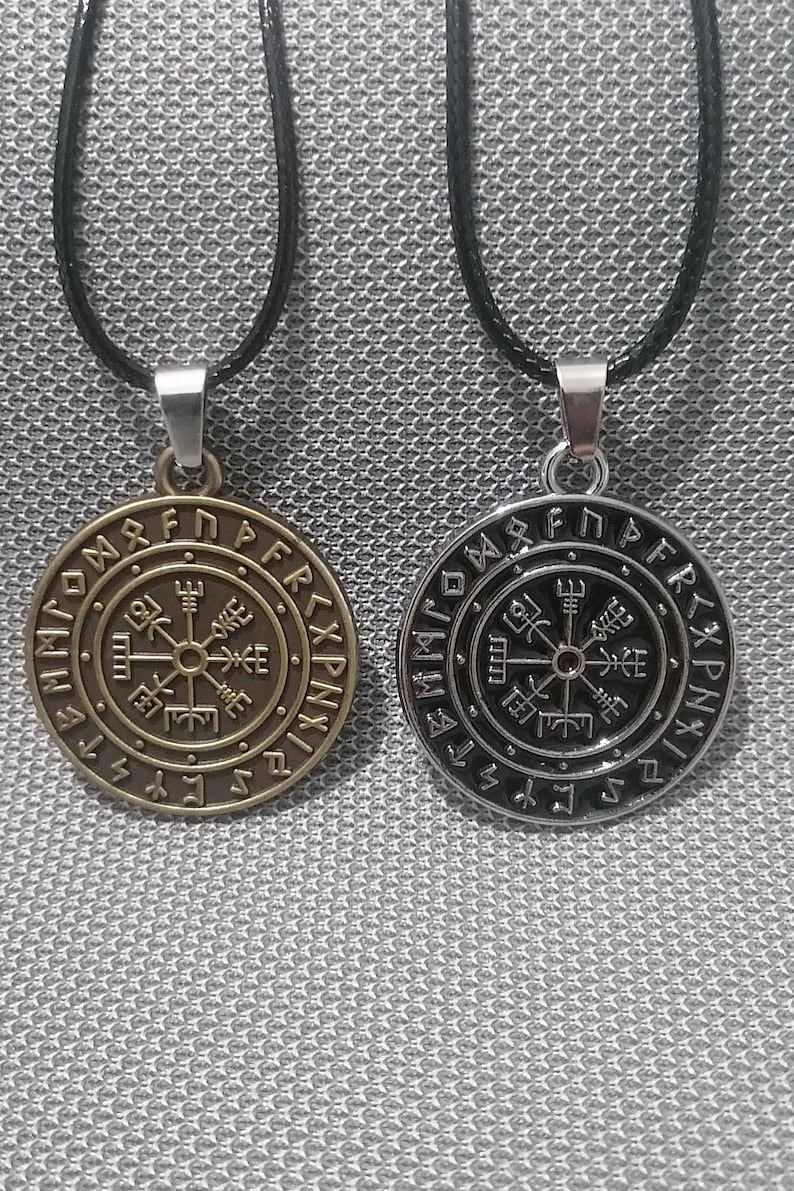 Exquisite Viking Compass, Norse Puaula Disc, Unisex Viking Vegvisir ...