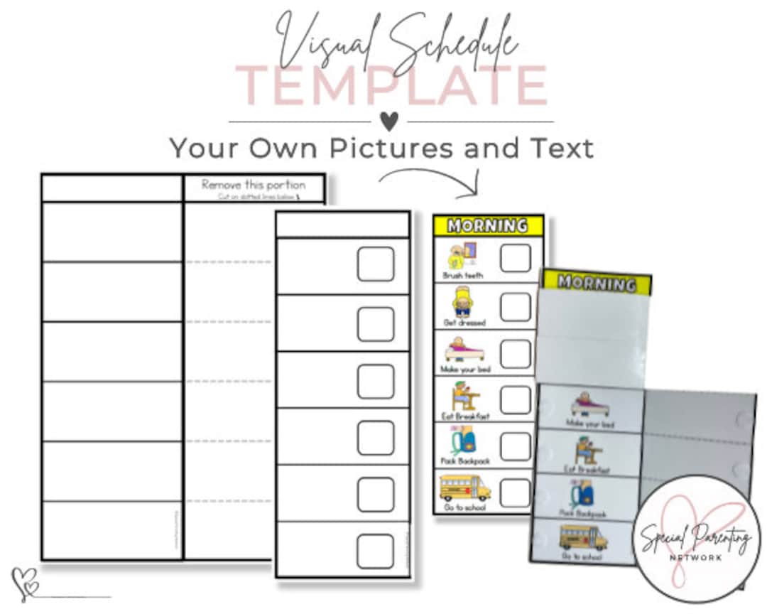 Visual Schedule | Template, Editable, Special Needs, Special Education ...