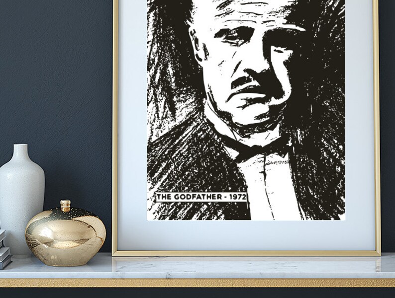Godfather Movie Character Sketch - Etsy