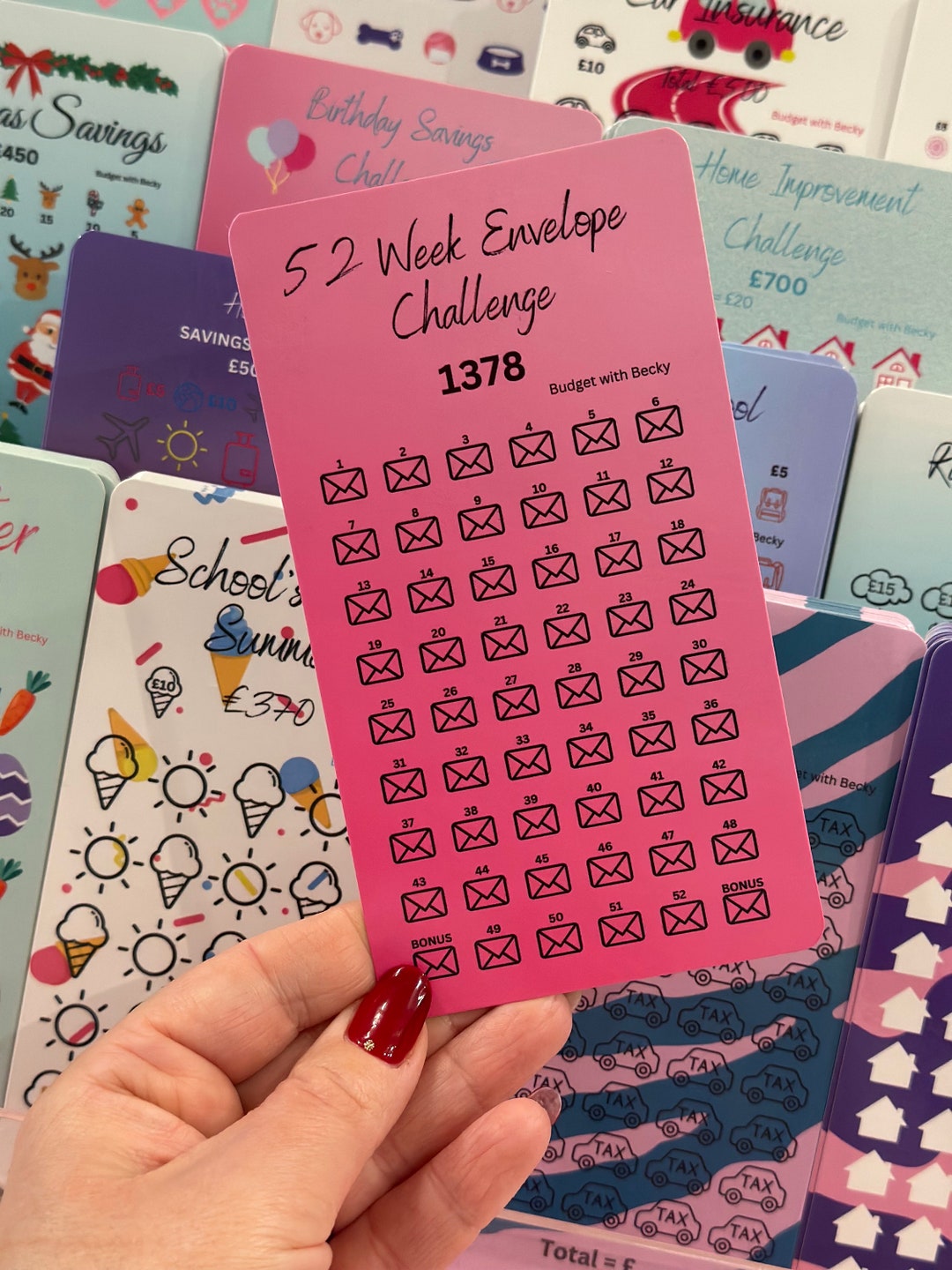 52 Week Envelope Savings Challenge | Savings | Cash Envelope ...