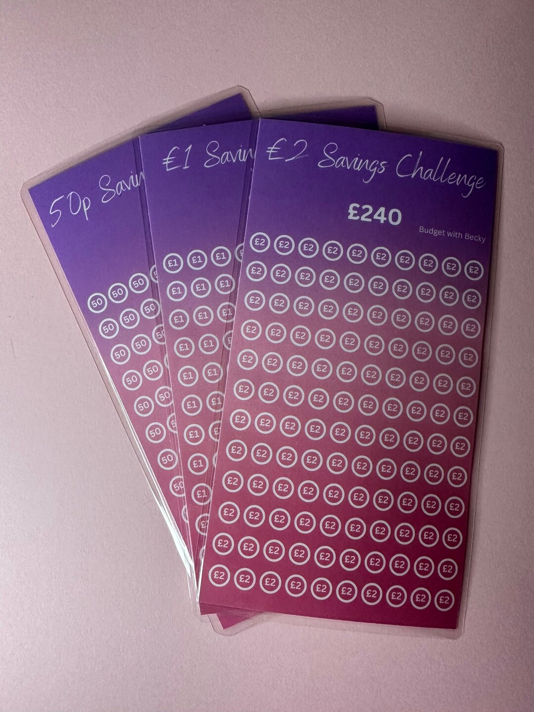 50p One Pound & Two Pound Savings Challenge Bundle - Etsy