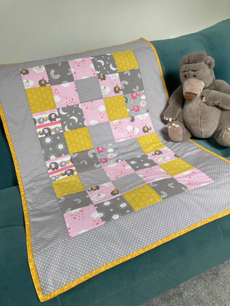 Handmade Patchwork Baby Cot Quilt/playmat - Etsy