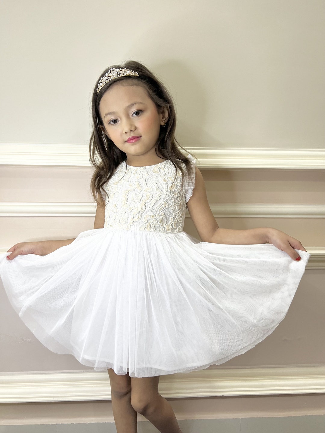 Baby Girl First Birthday Dress Sequin Evening Dress Toddler Girl Prom ...
