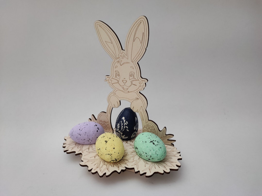 Easter Bunny Egg Holder, Laser Cut File DXF SVG AI, Vector Files for ...