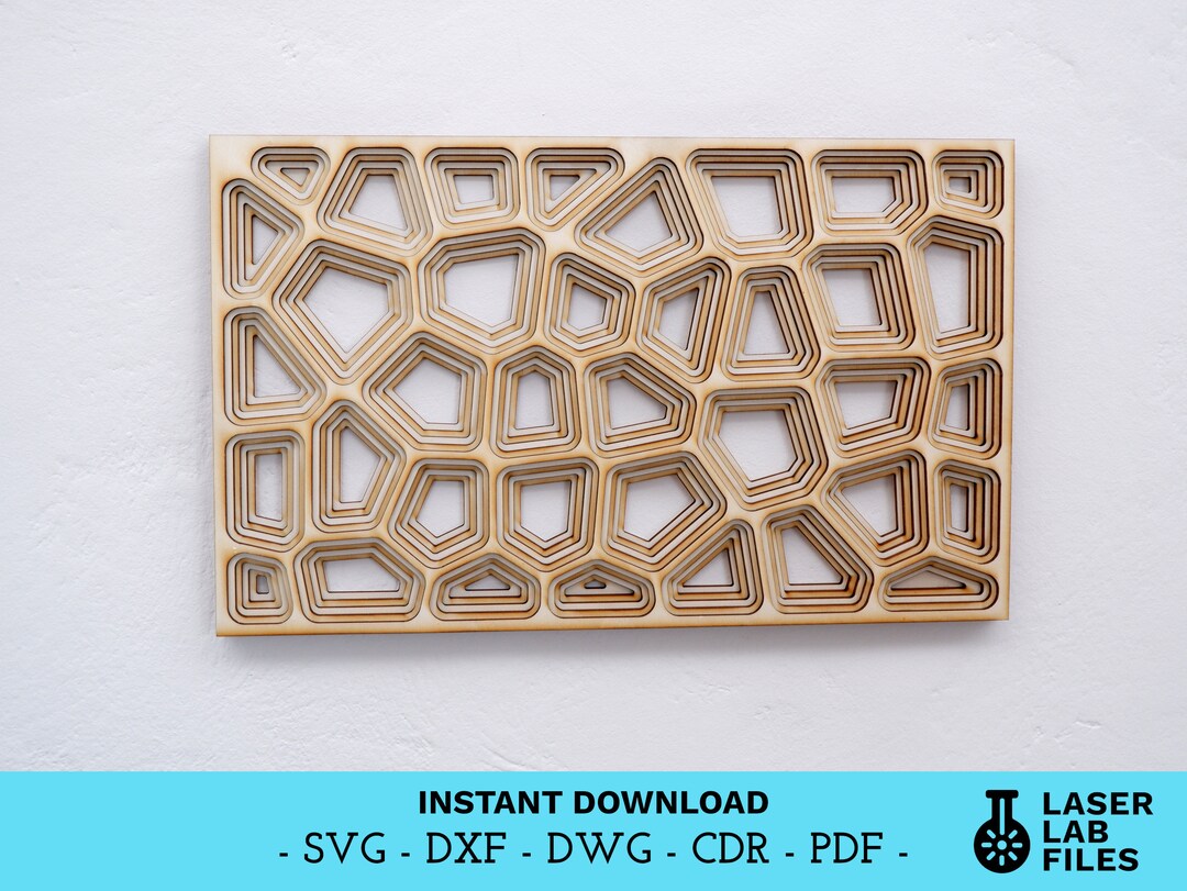 Digital File - Layered Wall Panel - Decorative Geometric Multilayer ...