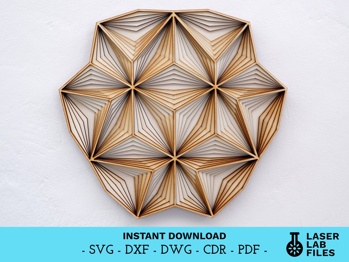 Digital File Layered Mandala Op Art Decorative Geometric - Etsy