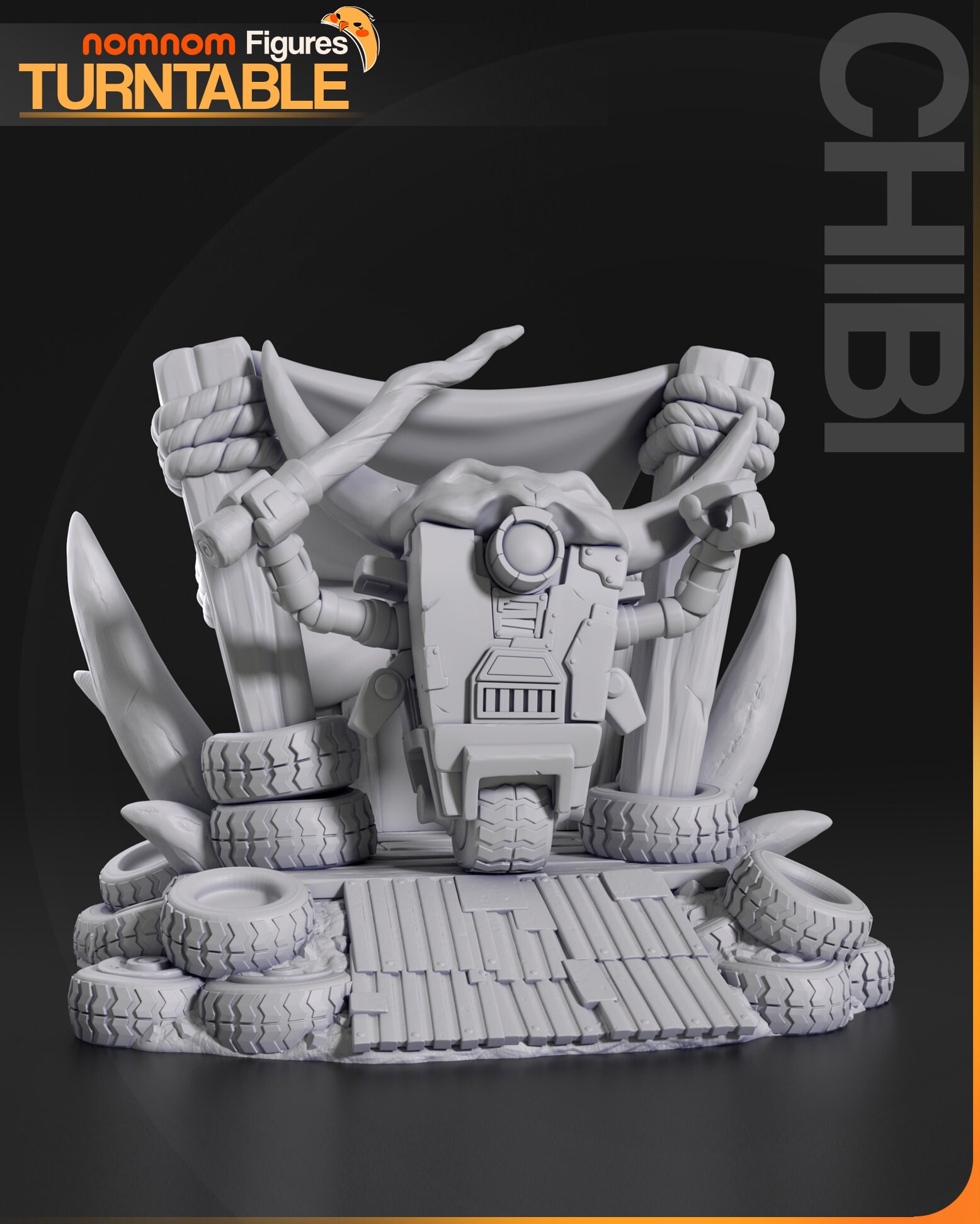 Borderlands Chibi Claptrap Statue 3D Printed Gift for Gamer Handmade ...