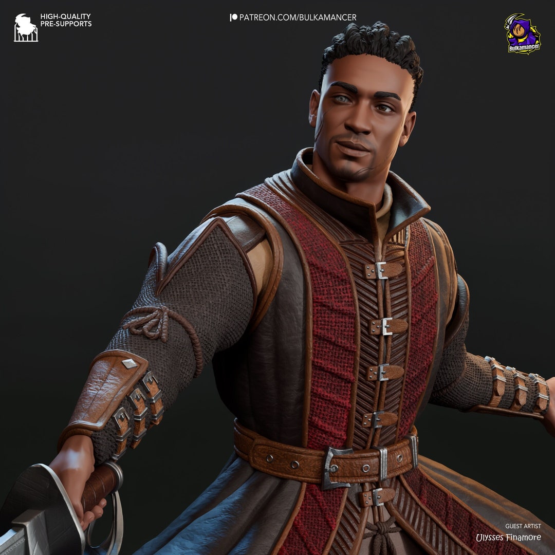 Wyll Statue 3D Printed | Gift for Gamer | DND | BG3 Figure | Handmade ...