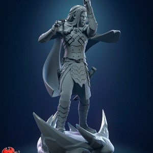 Dungeons & Dragons Drizzt Do'urden Statue 3D Printed Gift for Gamer ...