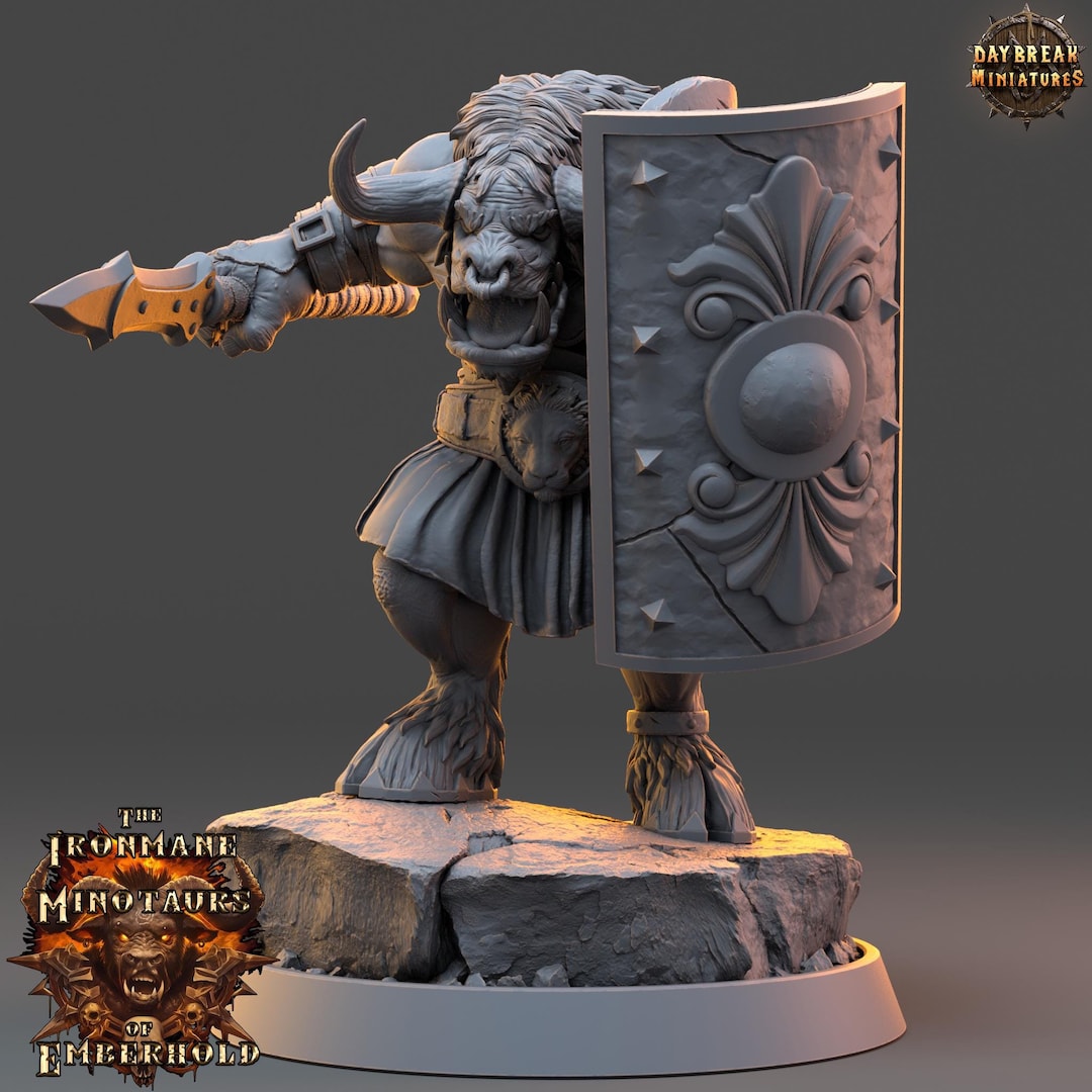 Minotaur Cleric Miniature Dnd RPG Minis Tabletop Gaming 3D Printed ...