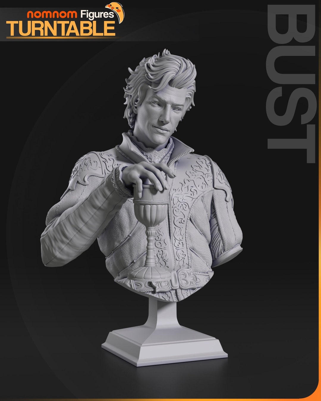 Astarion Baldur's Gate 3 Bust 3D Printed Gift for Gamer Handmade Gift ...