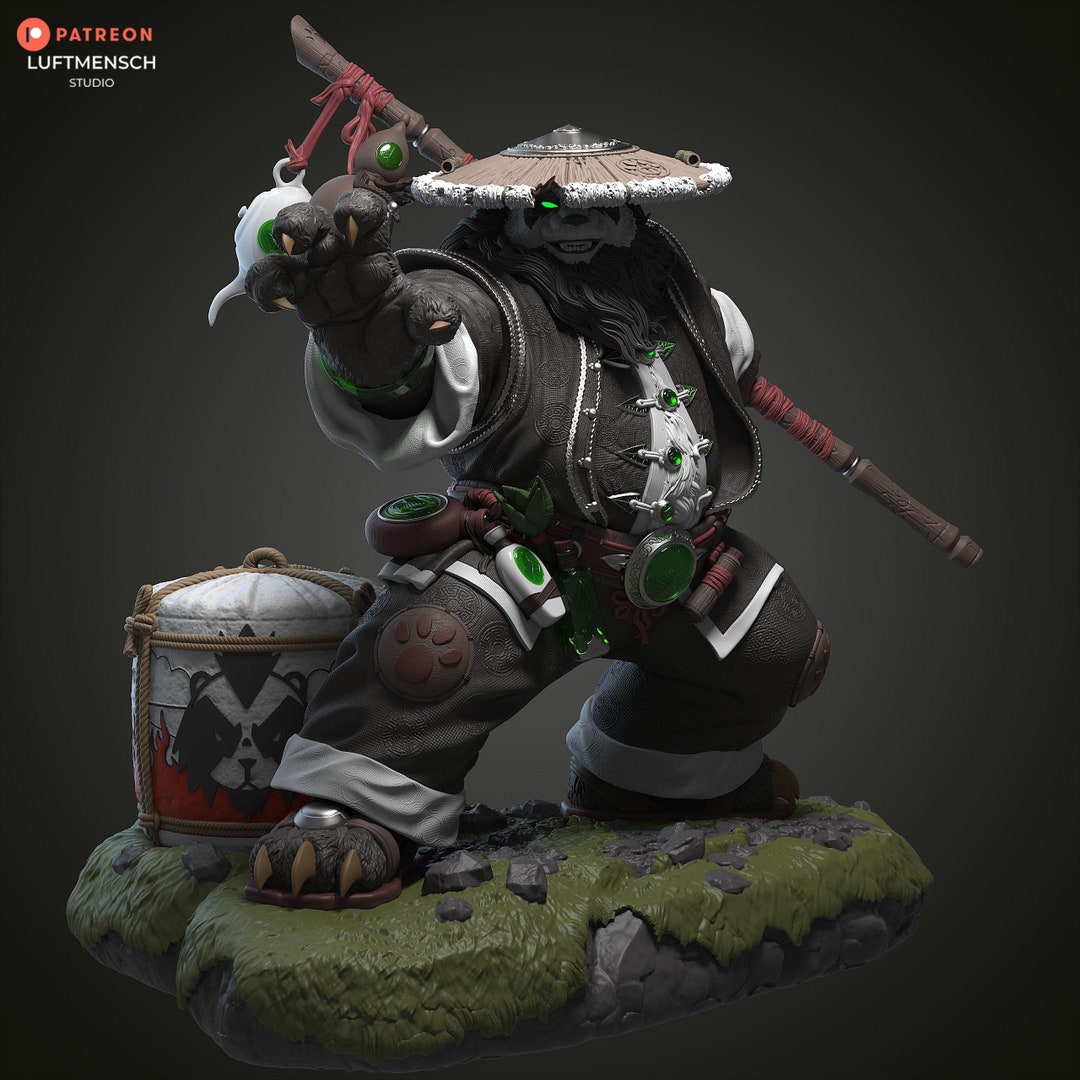 World of Warcraft Chen Stormstout Statue 3D Printed Gift for Gamer ...