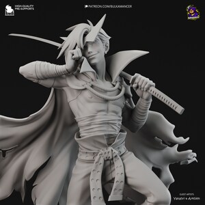 Gurren Lagann Kamina Statue 3D Printed Gift for Gamer Handmade Gift ...