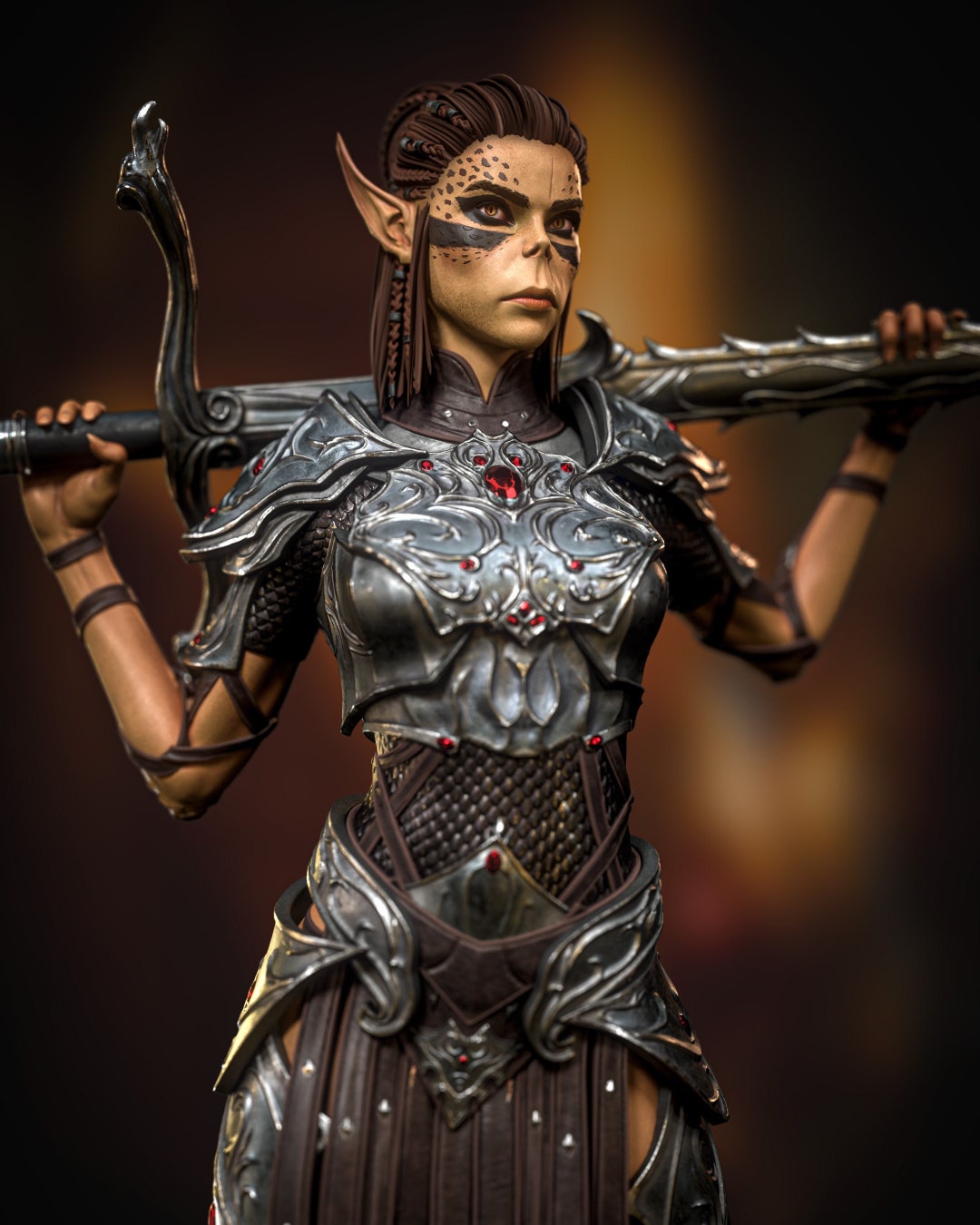 Lae'zel Statue 3D Printed | Gift for Gamer | Hand Painted | Dnd | BG3 ...