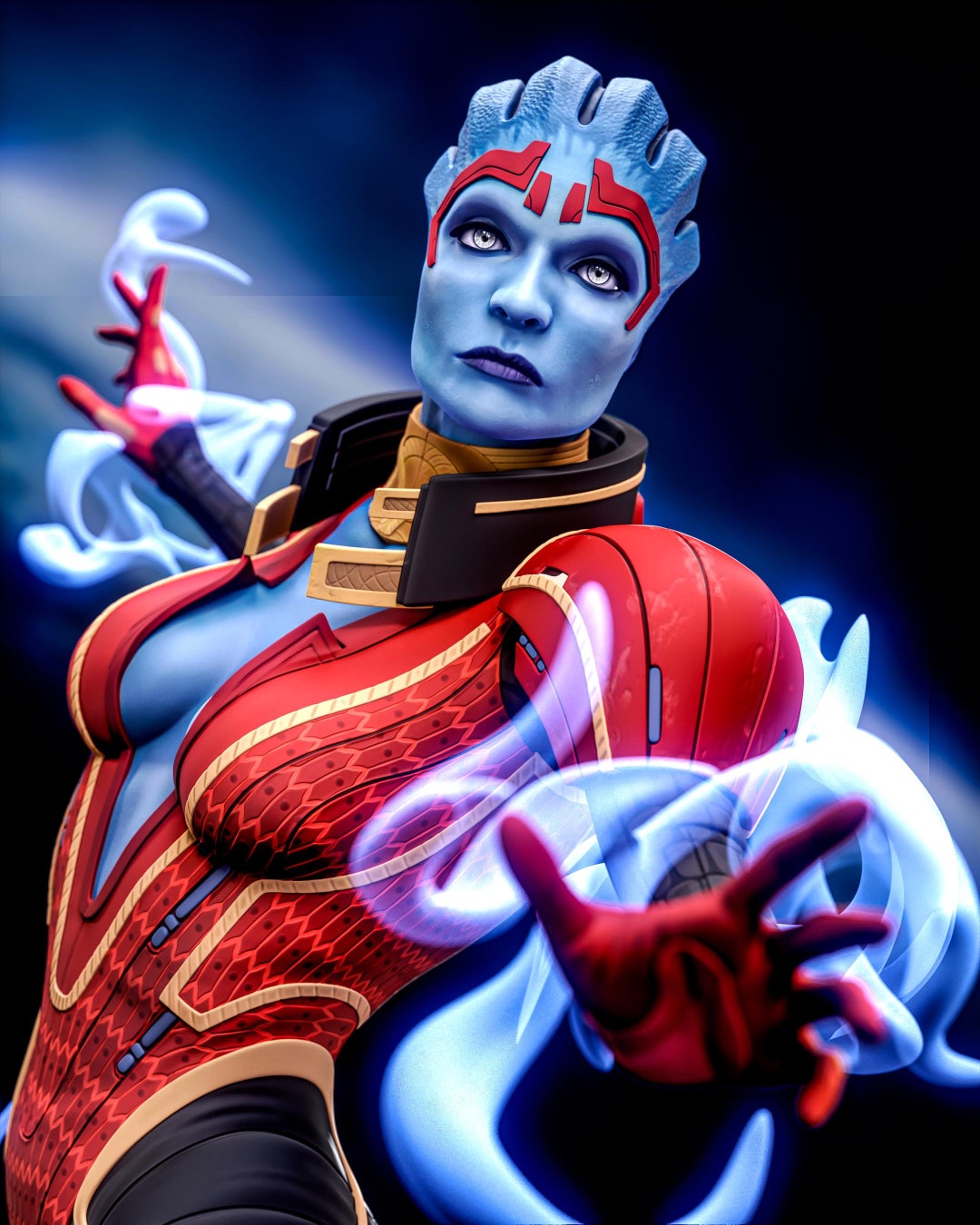 Samara Statue 3D Printed Gift for Gamer Resin Figure Handmade Gift Hand ...