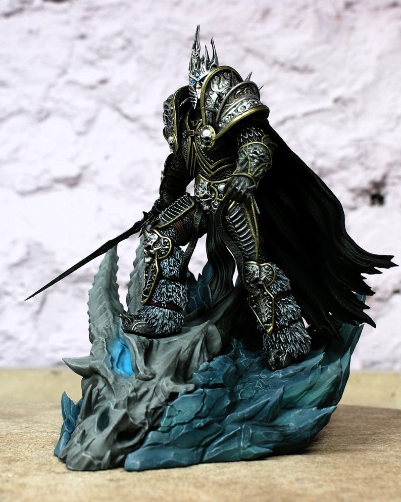 Arthas the Lich King Statue 3D Printed | Wow Figure | Gift for Gamer ...