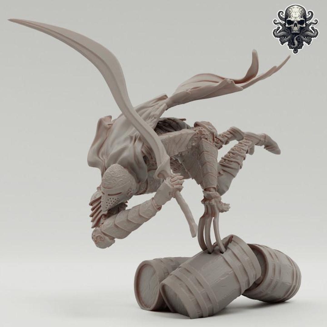 Feral Knight Miniature Dark Fantasy Dnd RPG Minis Tabletop Gaming 3D ...