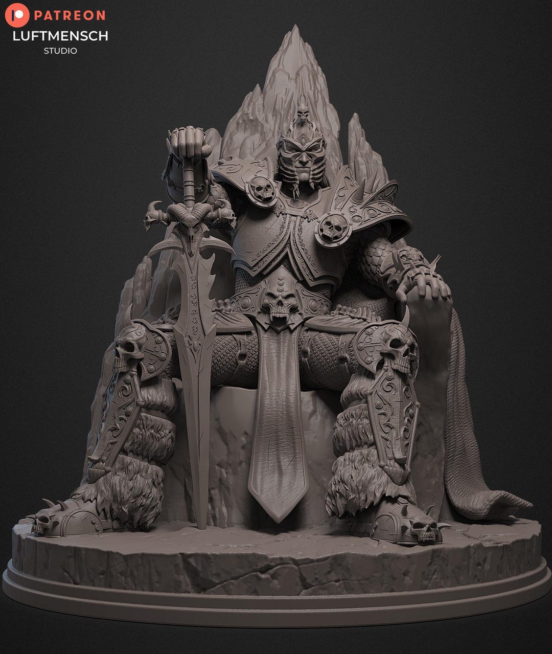 Arthas the Lich King Statue 3D Printed | Wow Figure | Gift for Gamer ...