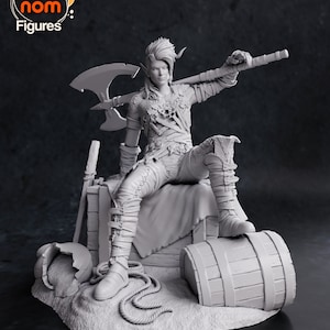 Baldur's Gate 3 Karlach Statue 3D Printed Gift for Gamer Handmade Gift ...
