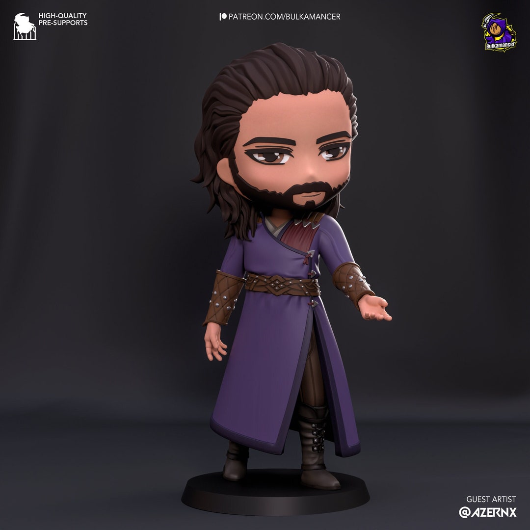 Chibi Gale Statue 3D Printed | Gift for Gamer | Dnd | BG3 Figure ...