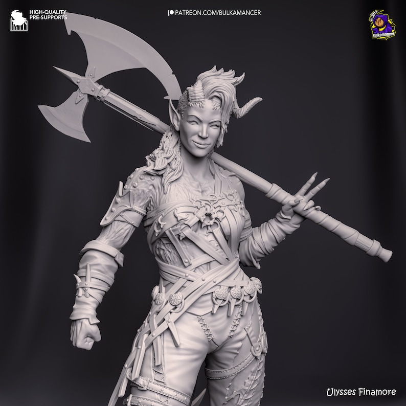 Karlach Statue 3D Printed | Gift for Gamer | Handmade Gift | BG3 Figure ...